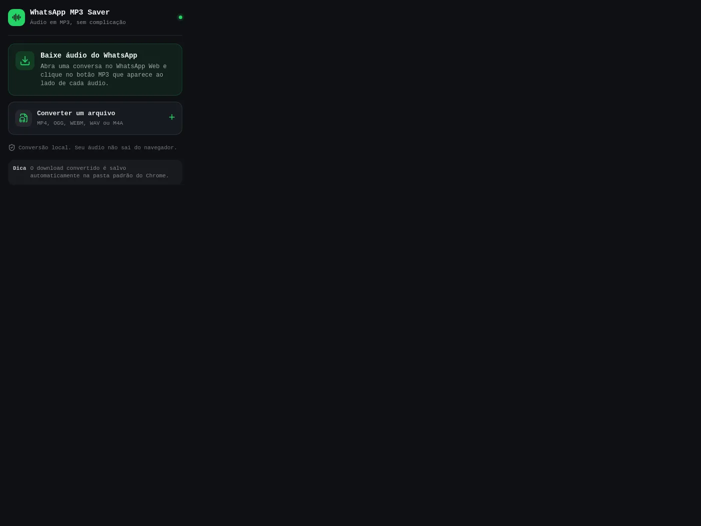 WhatsApp Audio MP3 Saver