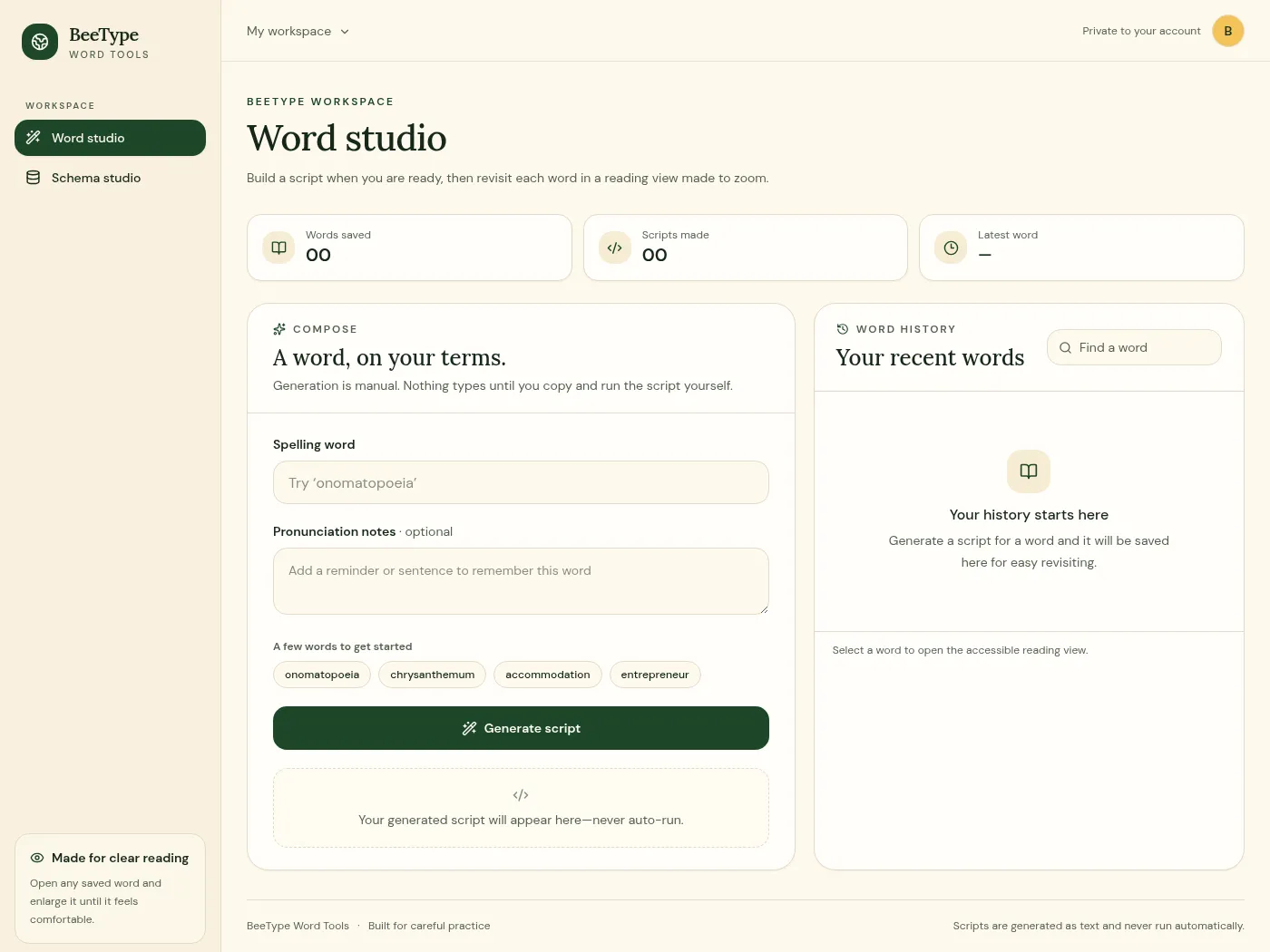 BeeType Word Tools