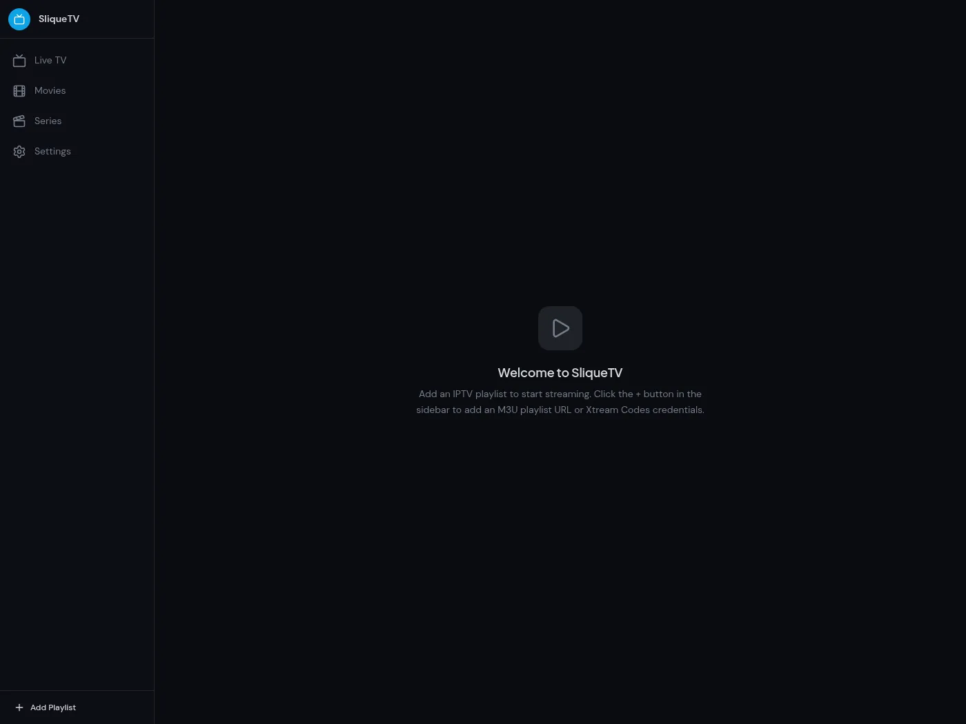 SliqueTV Web Player