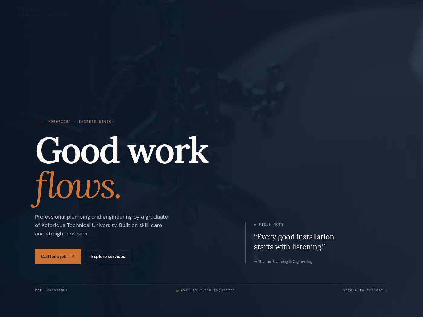 Thomas Plumbing Website