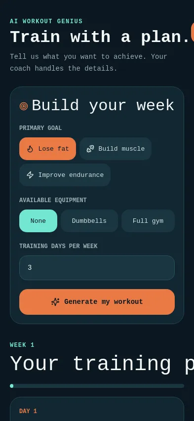 AI Workout Genius