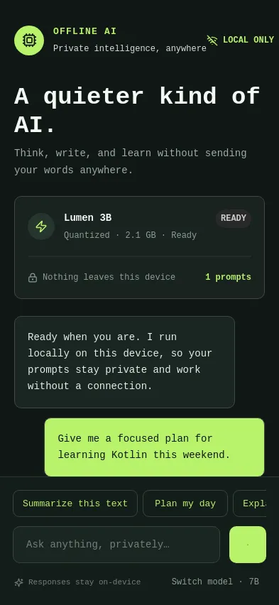 Offline AI for Android