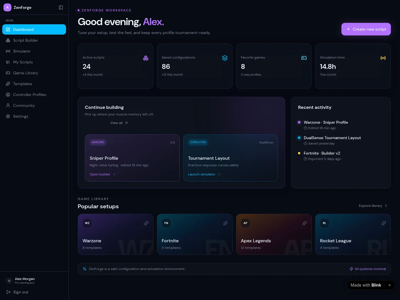 ZenForge Controller Studio
