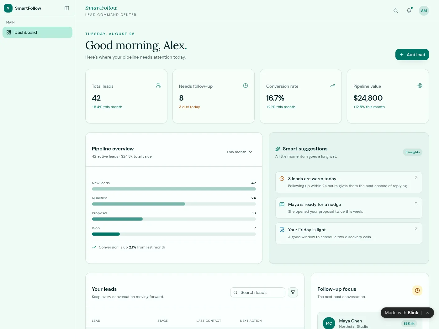 SmartFollow Lead Manager