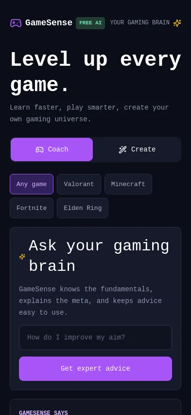 GameSense AI Companion