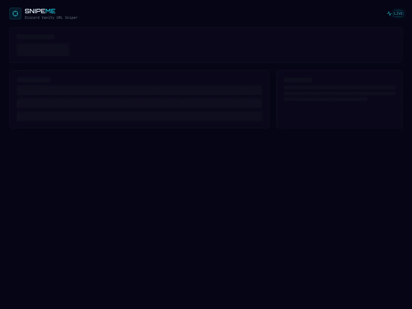 SnipeMe Discord Vanity Sniper