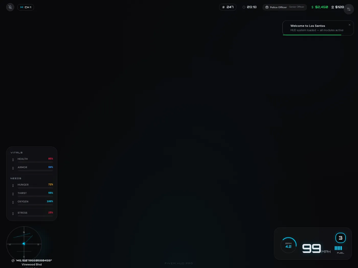 FiveM HUD Pro