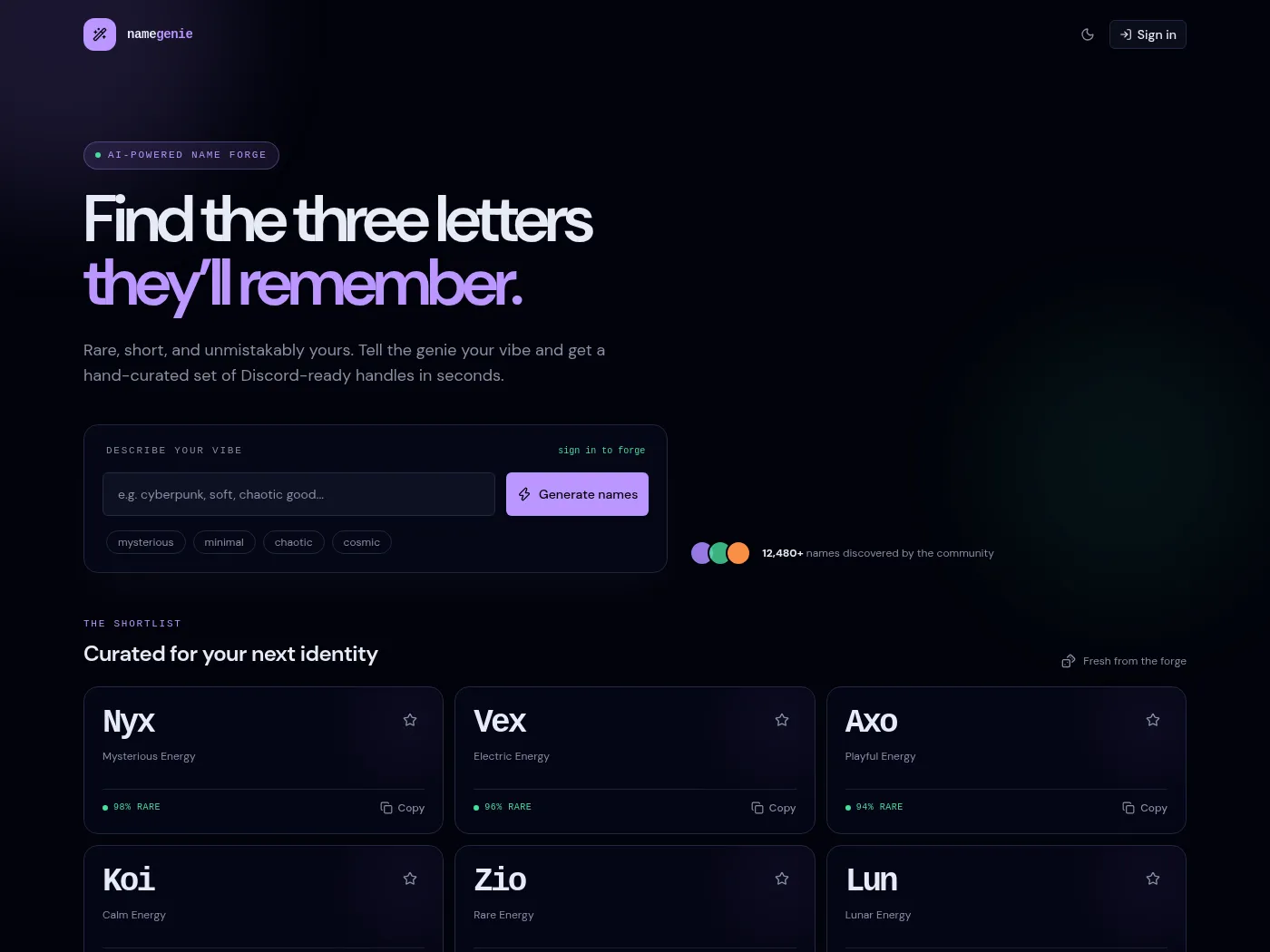 Discord Name Genie