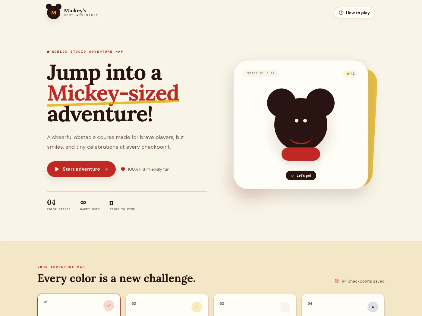 Mickey Mouse Obby Adventure