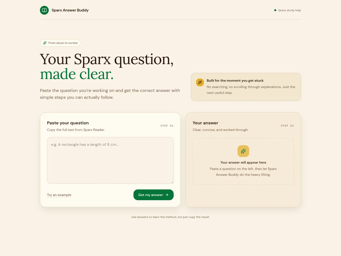 Sparx Answer Buddy