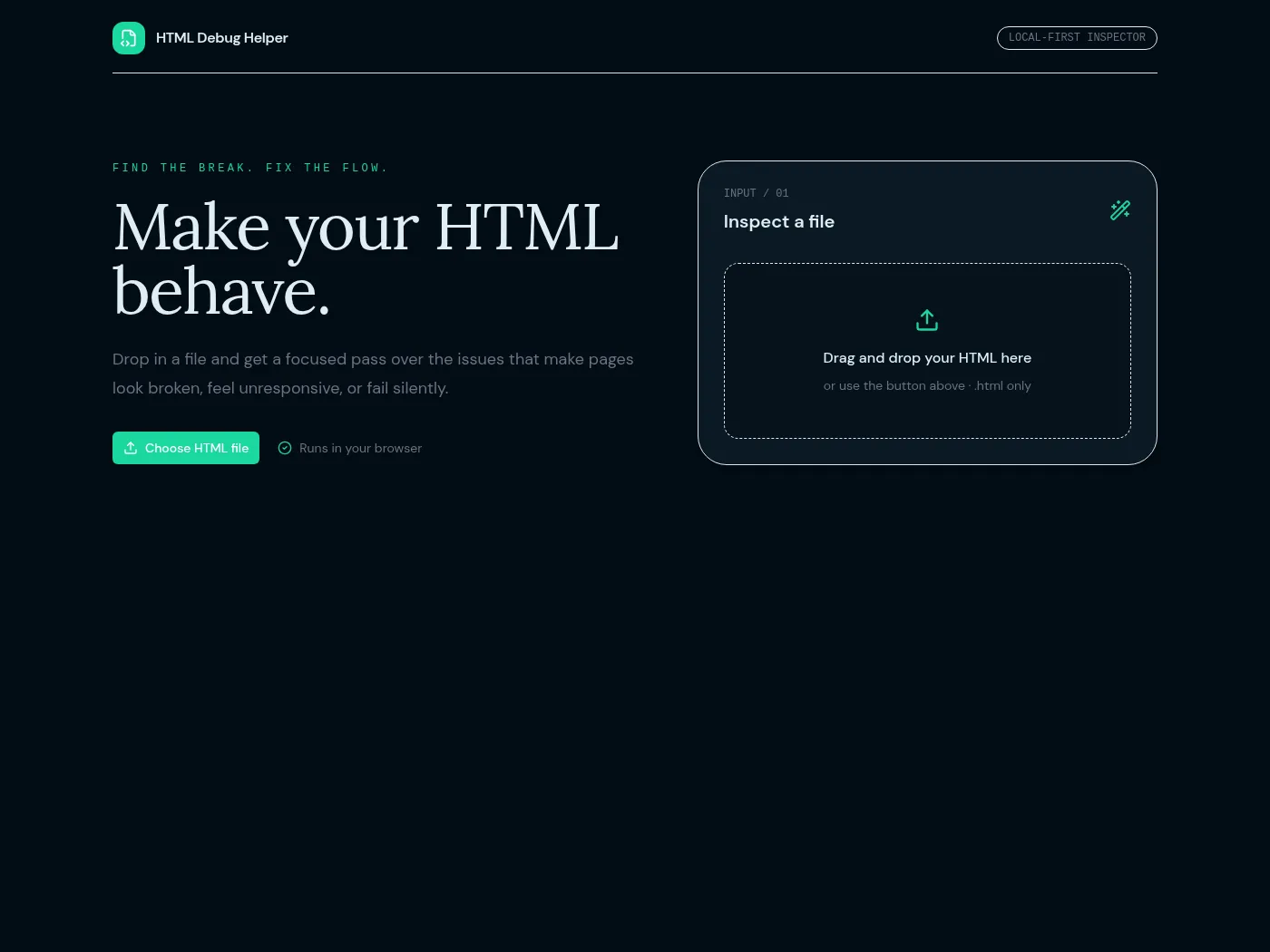 HTML Debug Helper