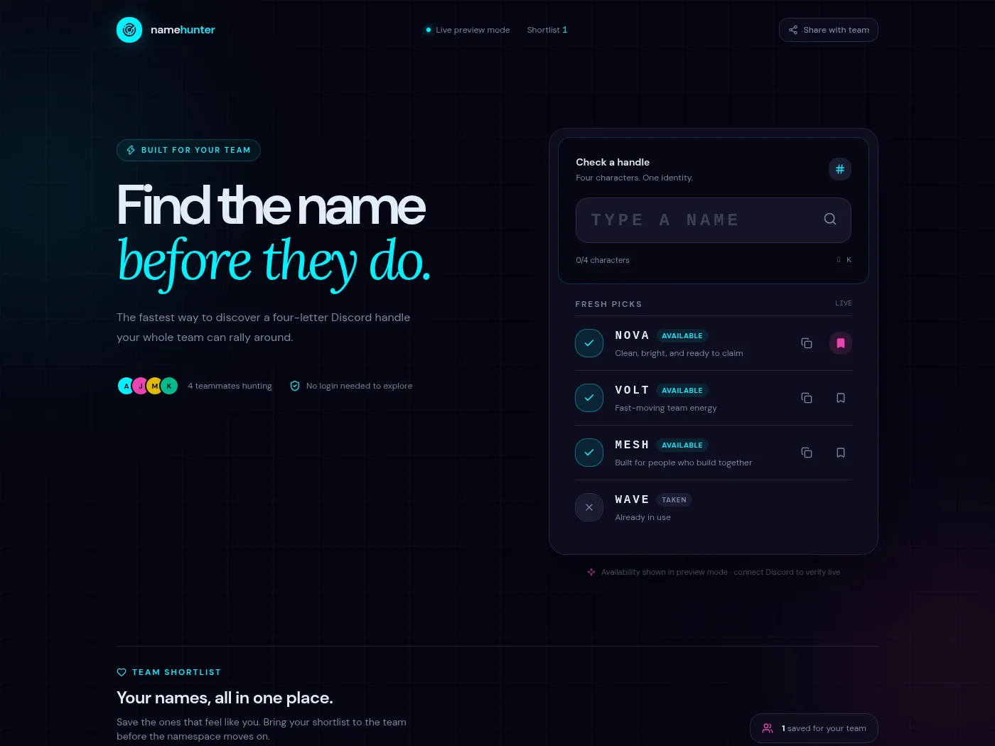 Discord Name Hunter