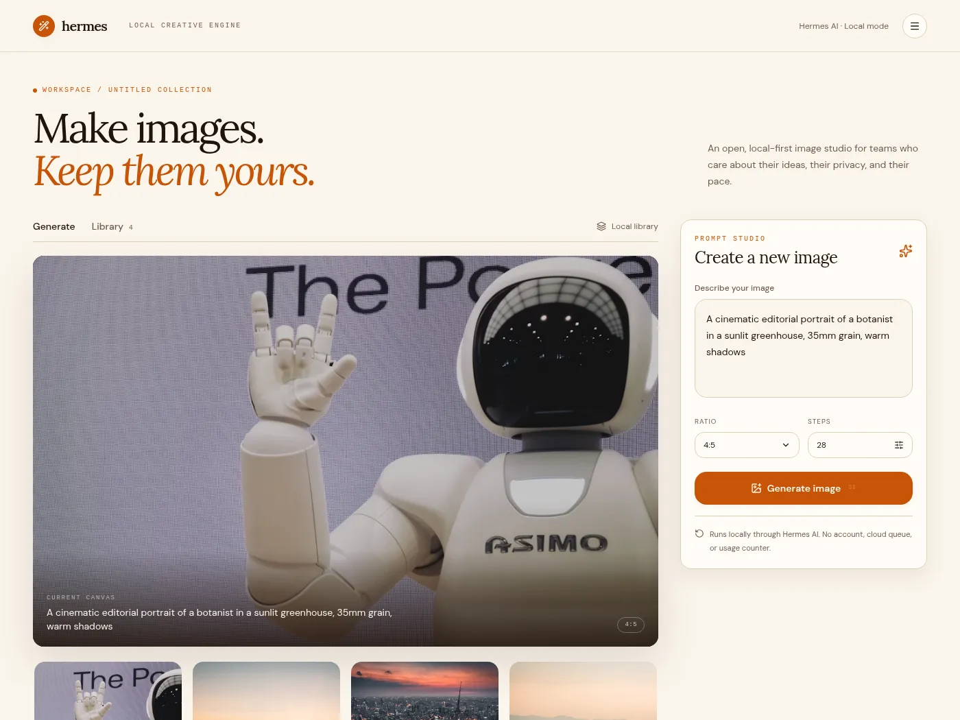 Hermes Local AI Image
