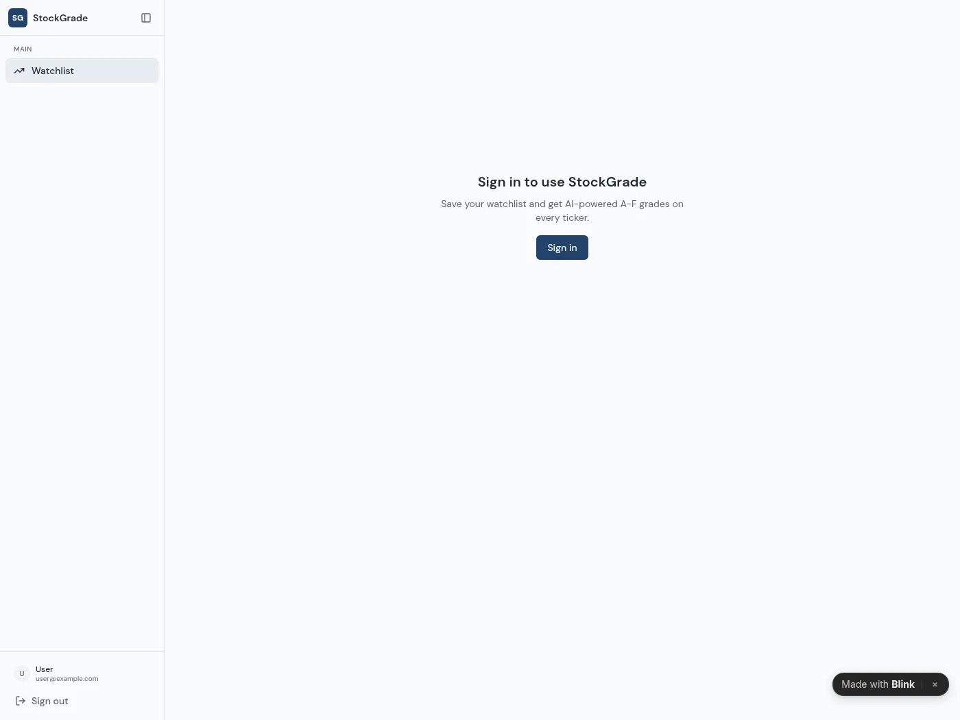 StockGrade Dashboard