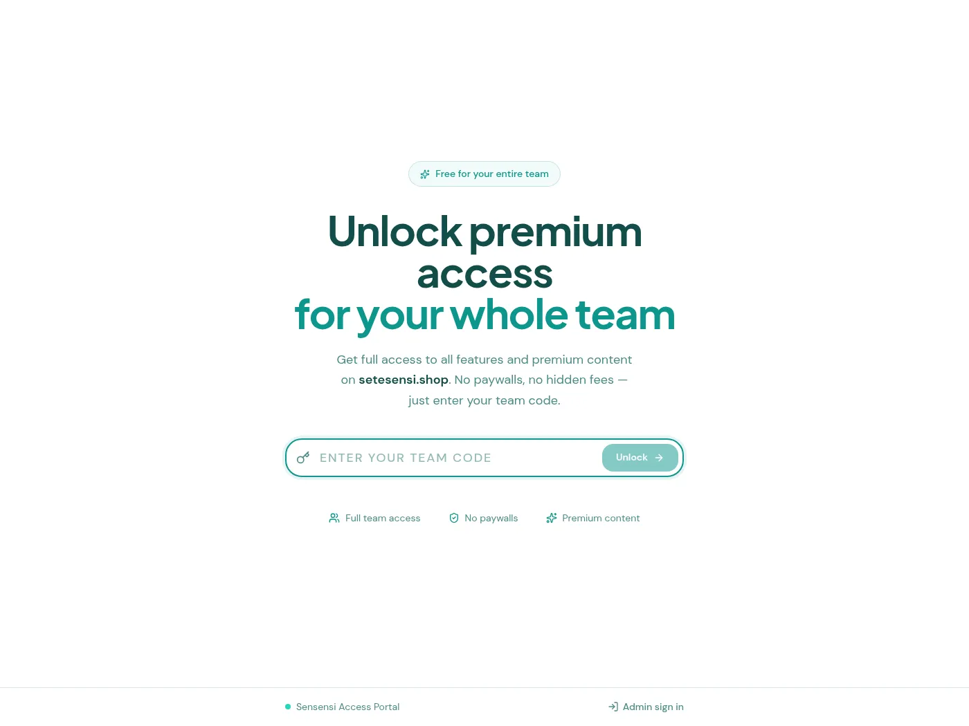 Sensensi Access Portal