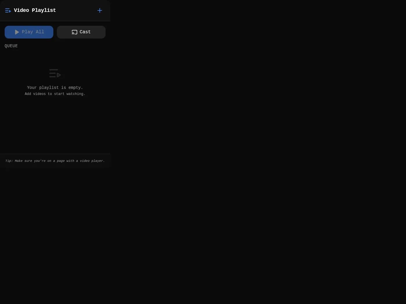 Universal Video Playlist Extension