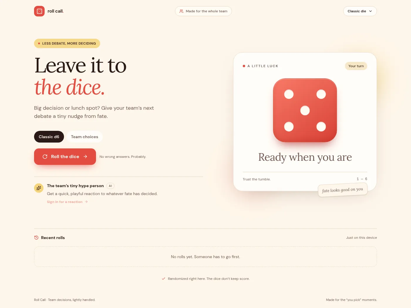 AI Dice Roller