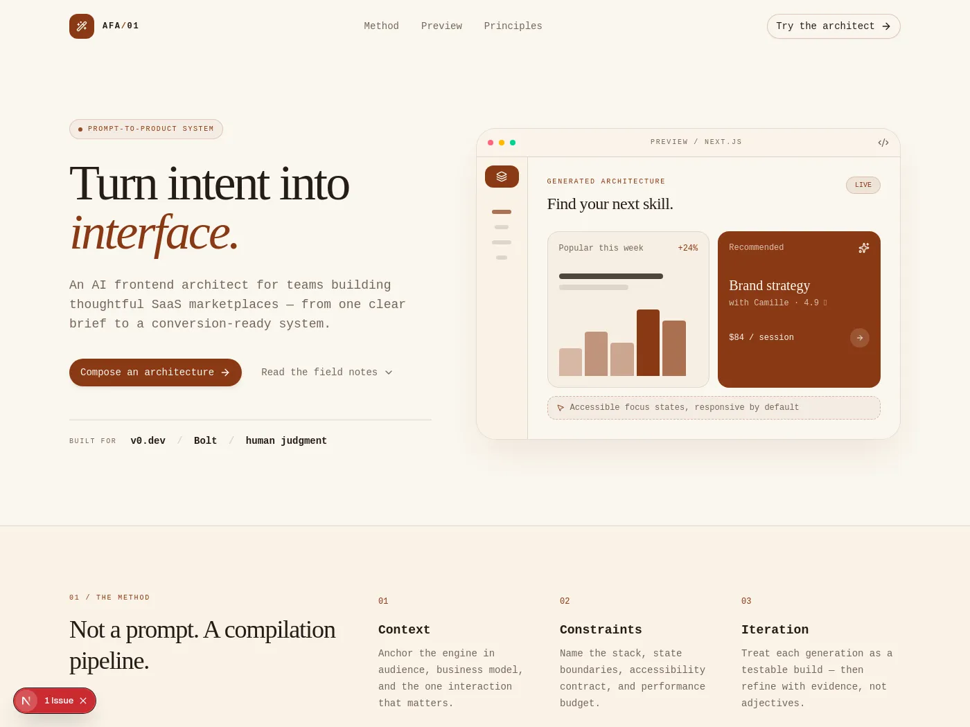 AI Frontend Architect