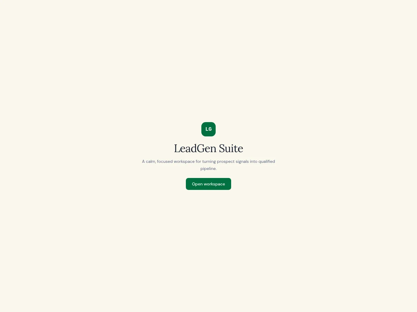 LeadGen Suite Dashboard