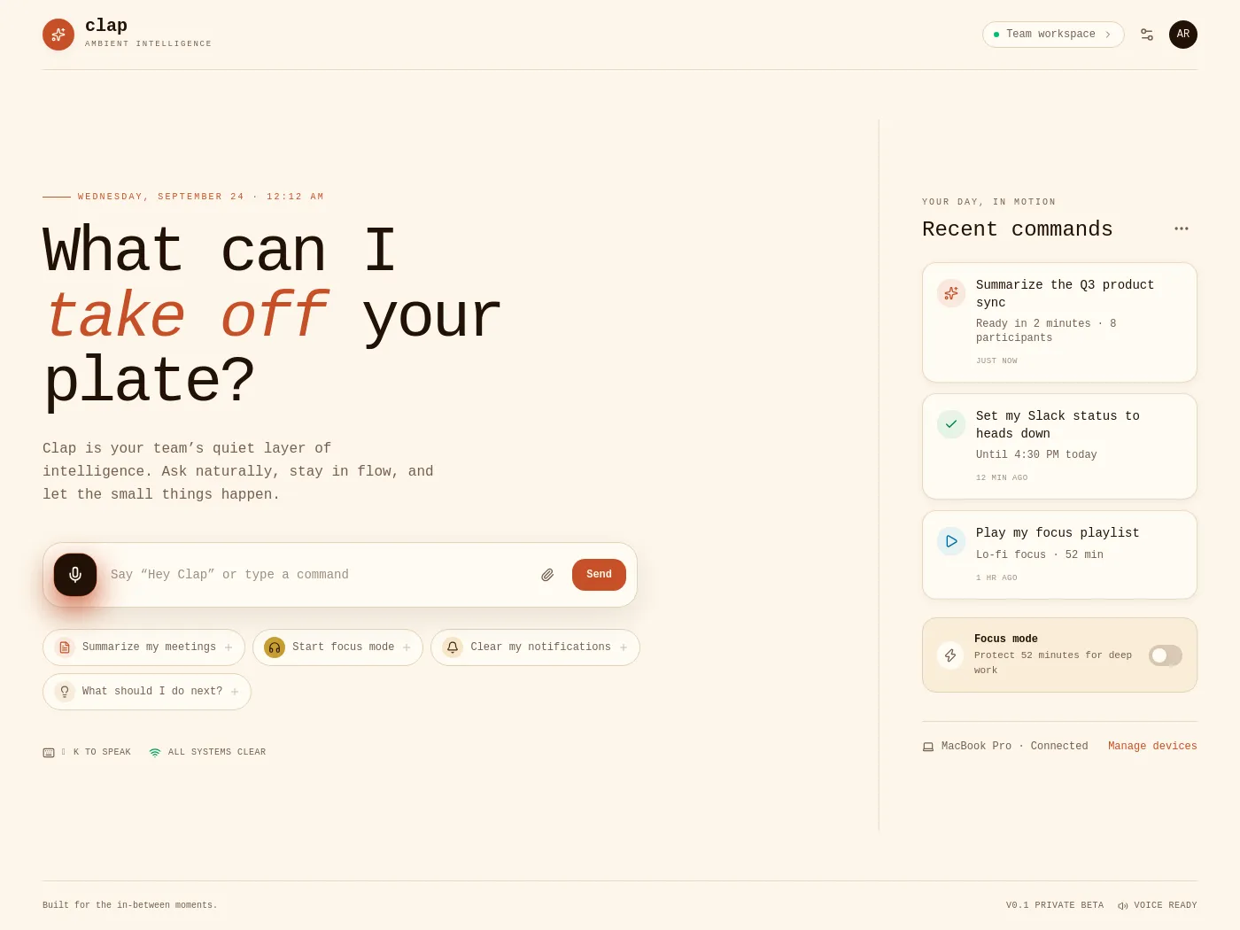 AI Clap Assistant