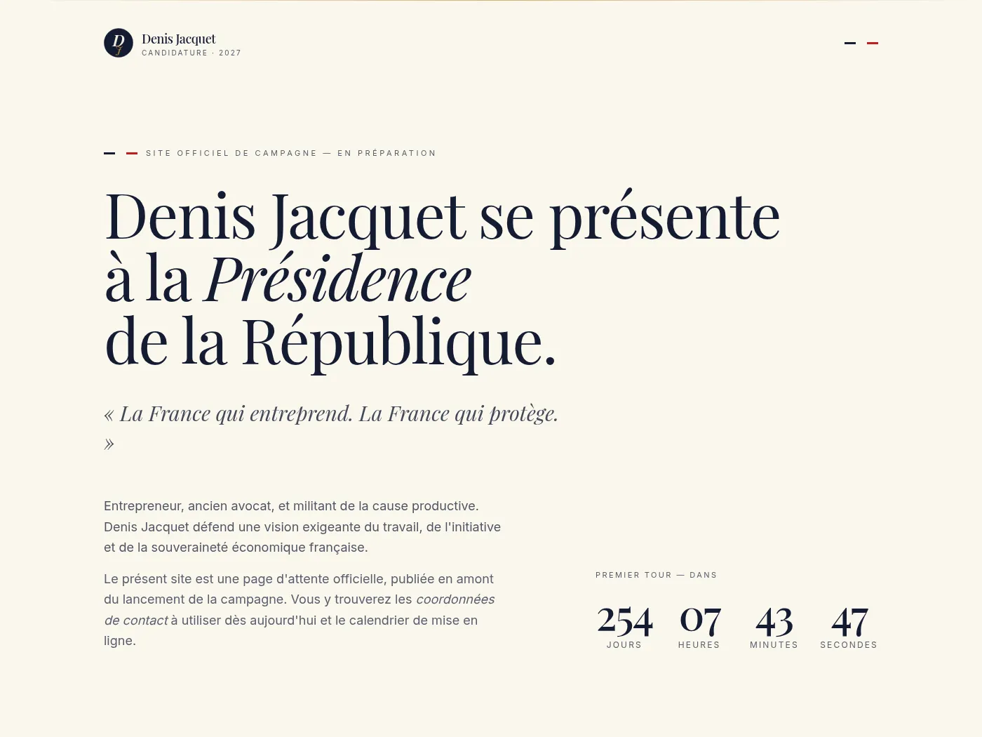 Denis Jacquet Teaser Site