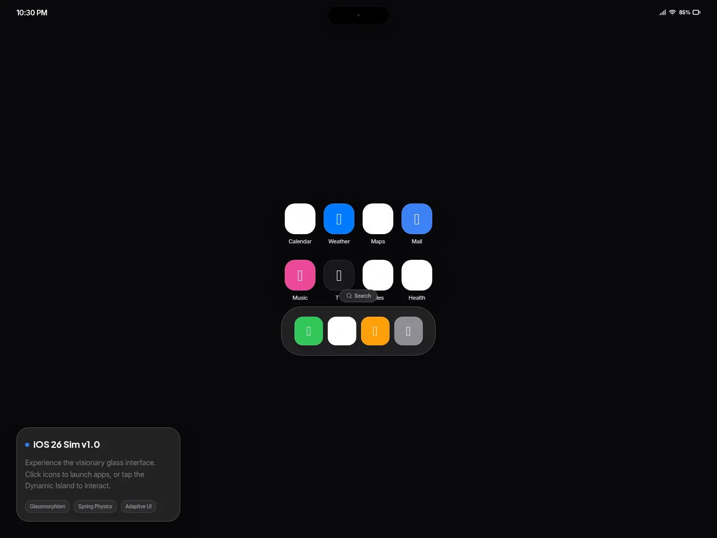 iOS 26 Web Simulator
