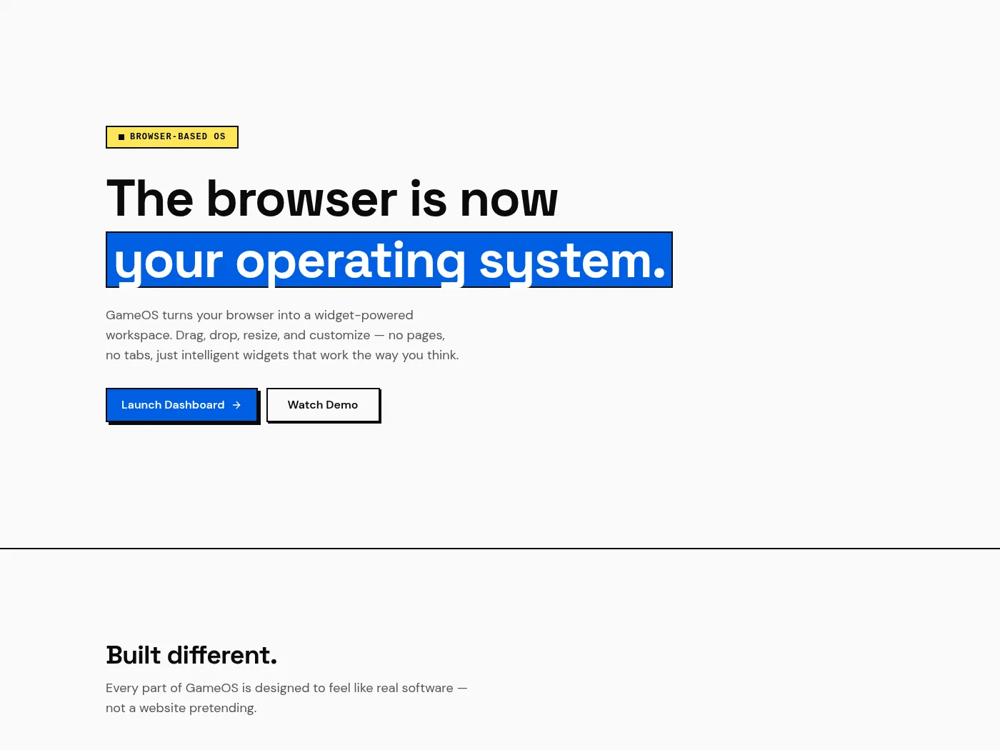 GameOS Neo Dashboard