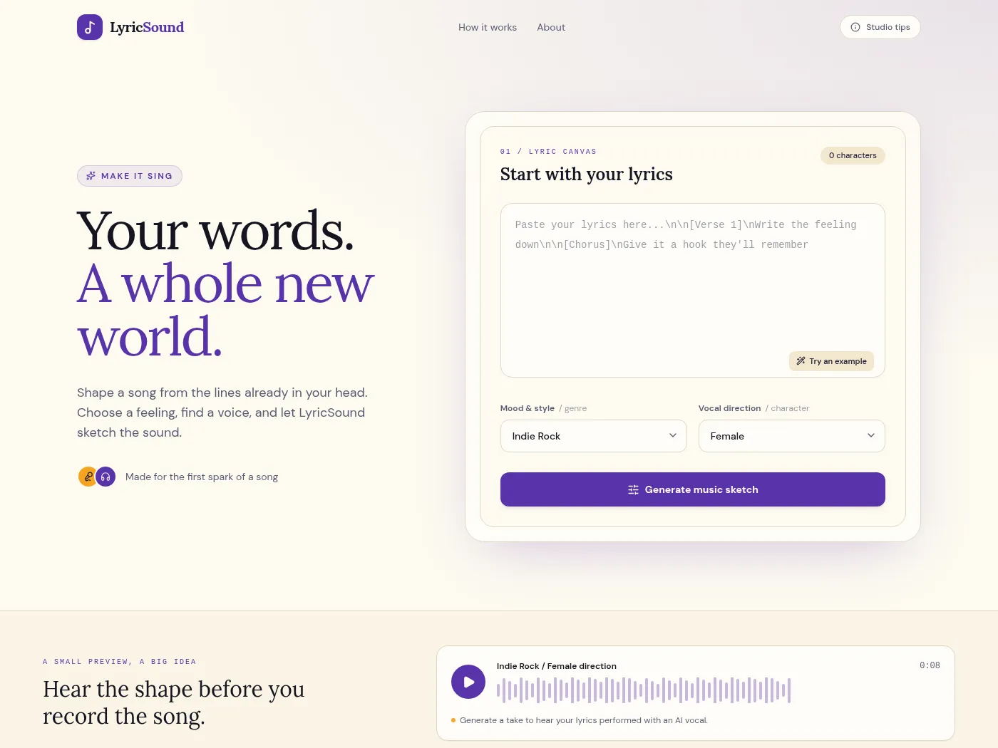 LyricSound Generator
