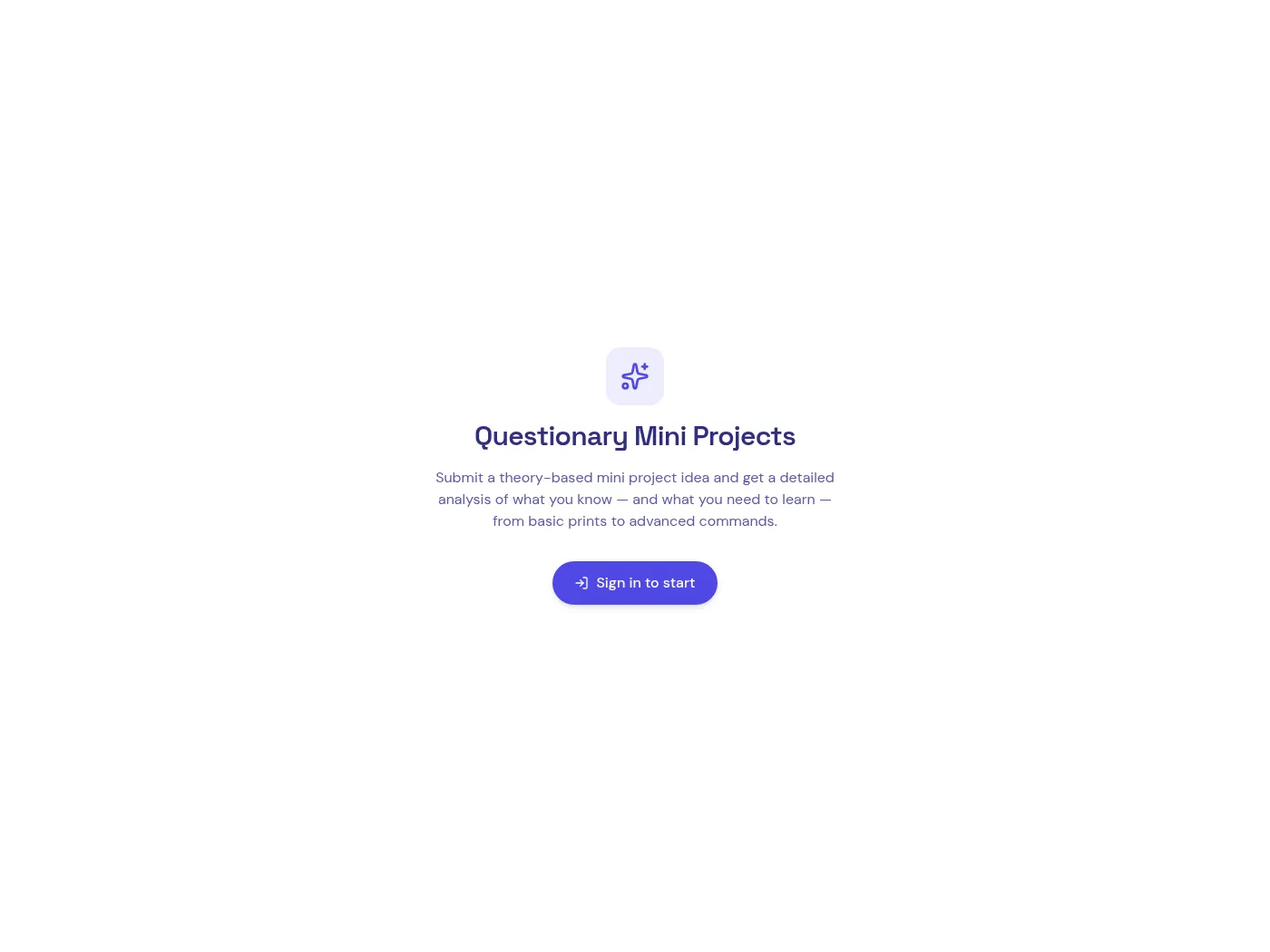 Questionary Mini Projects