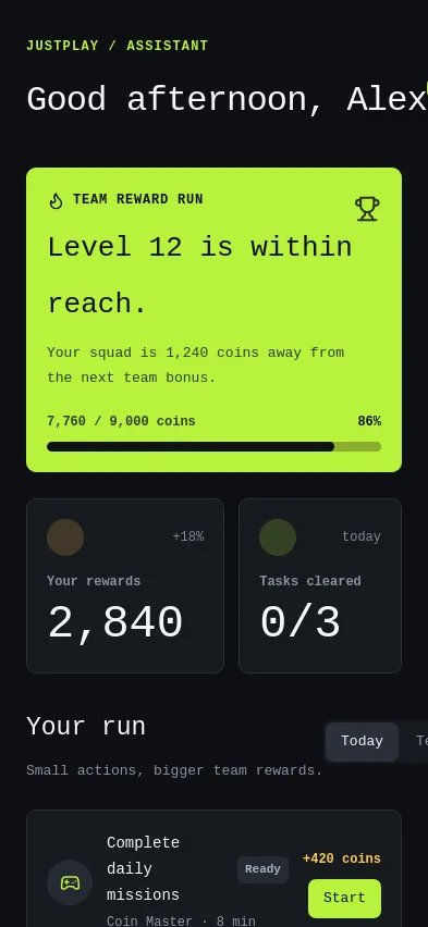 JustPlay Mobile Assistant