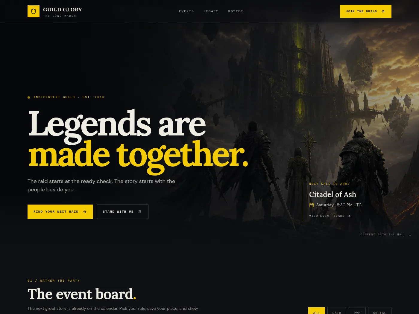 Guild Glory Hub