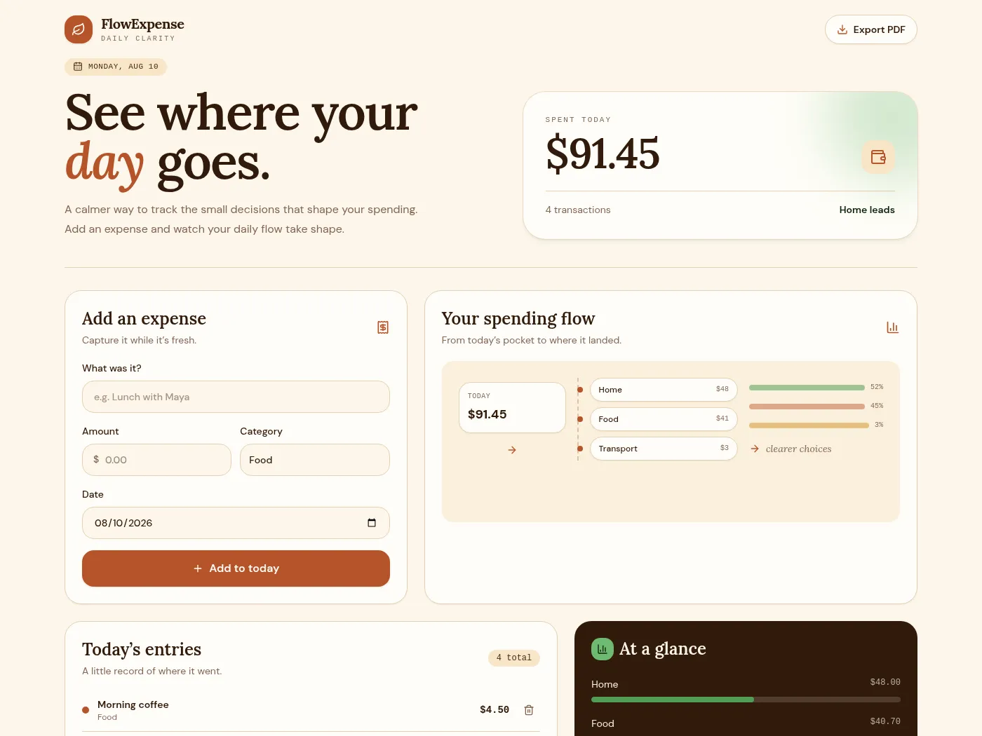 FlowExpense Tracker