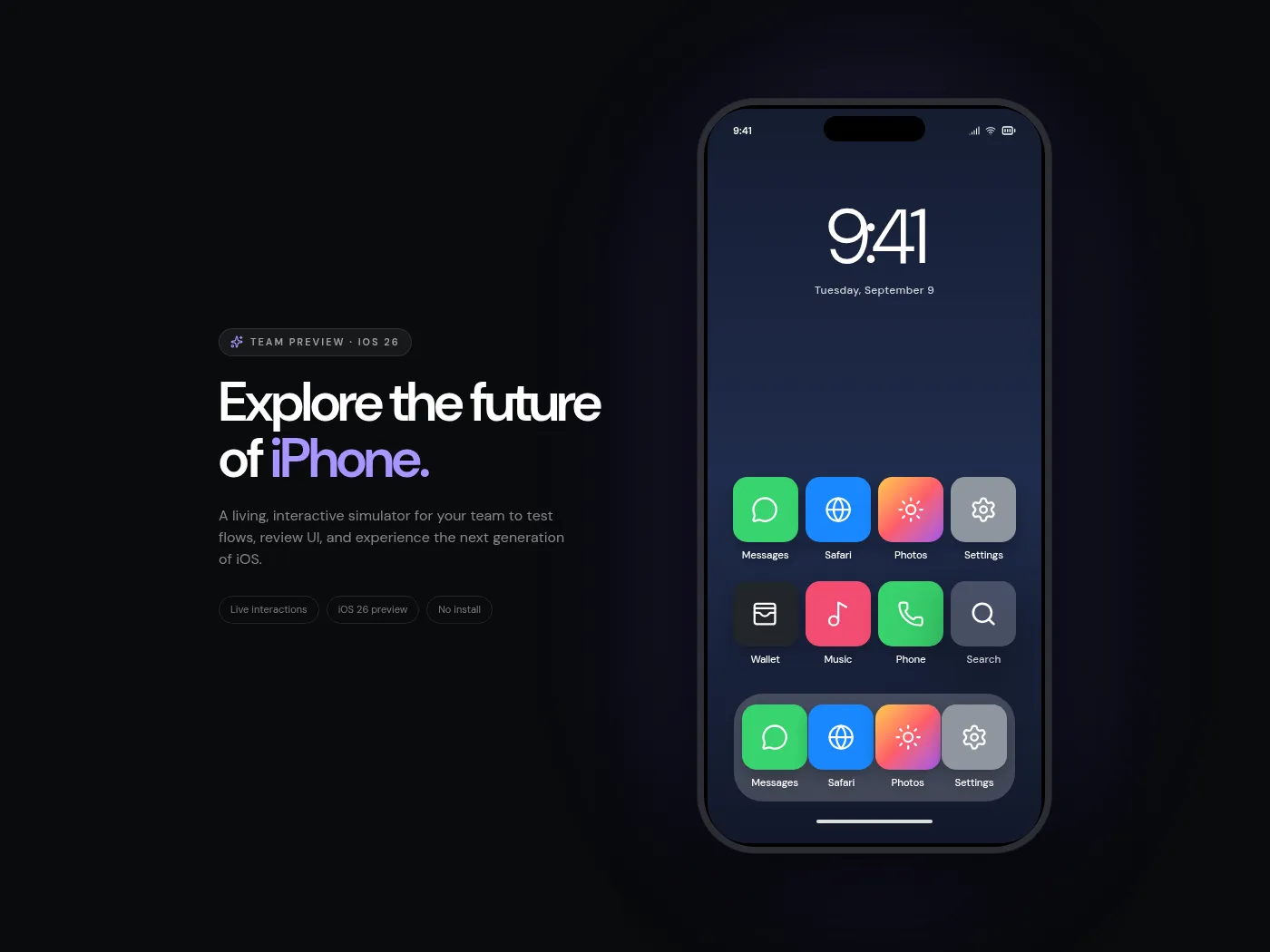 iOS 26 Web Simulator