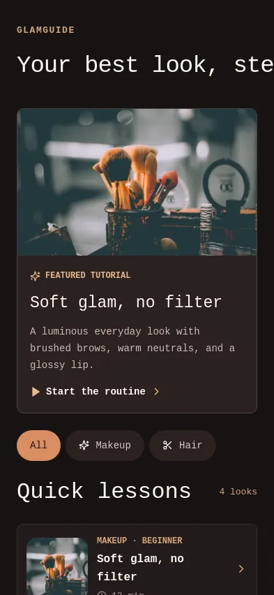 GlamGuide Mobile