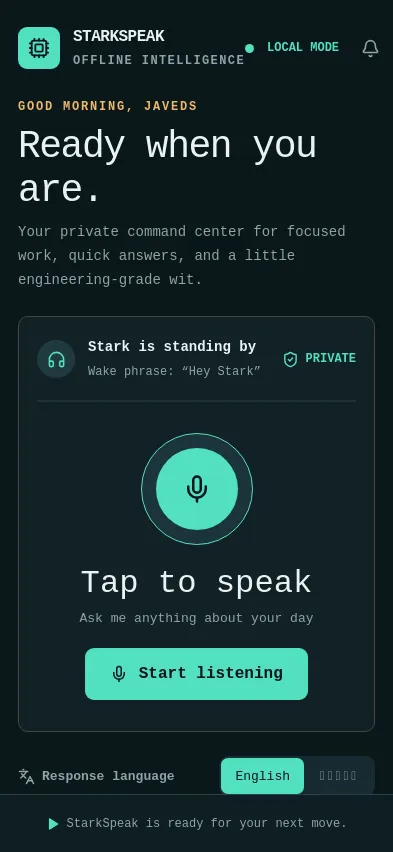 StarkSpeak AI Assistant