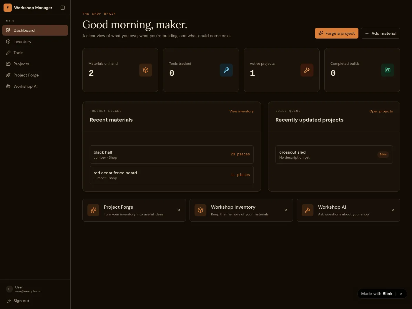 AI Workshop Manager