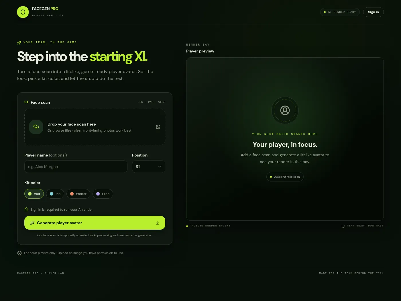 FIFA FaceGen Pro