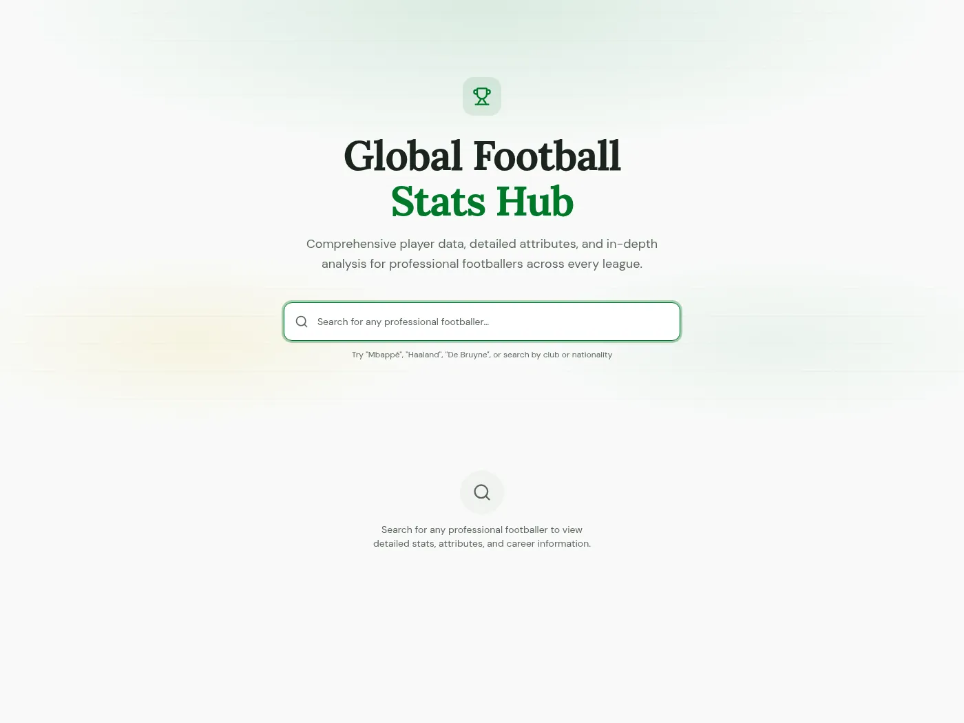 Global Football Stats Hub