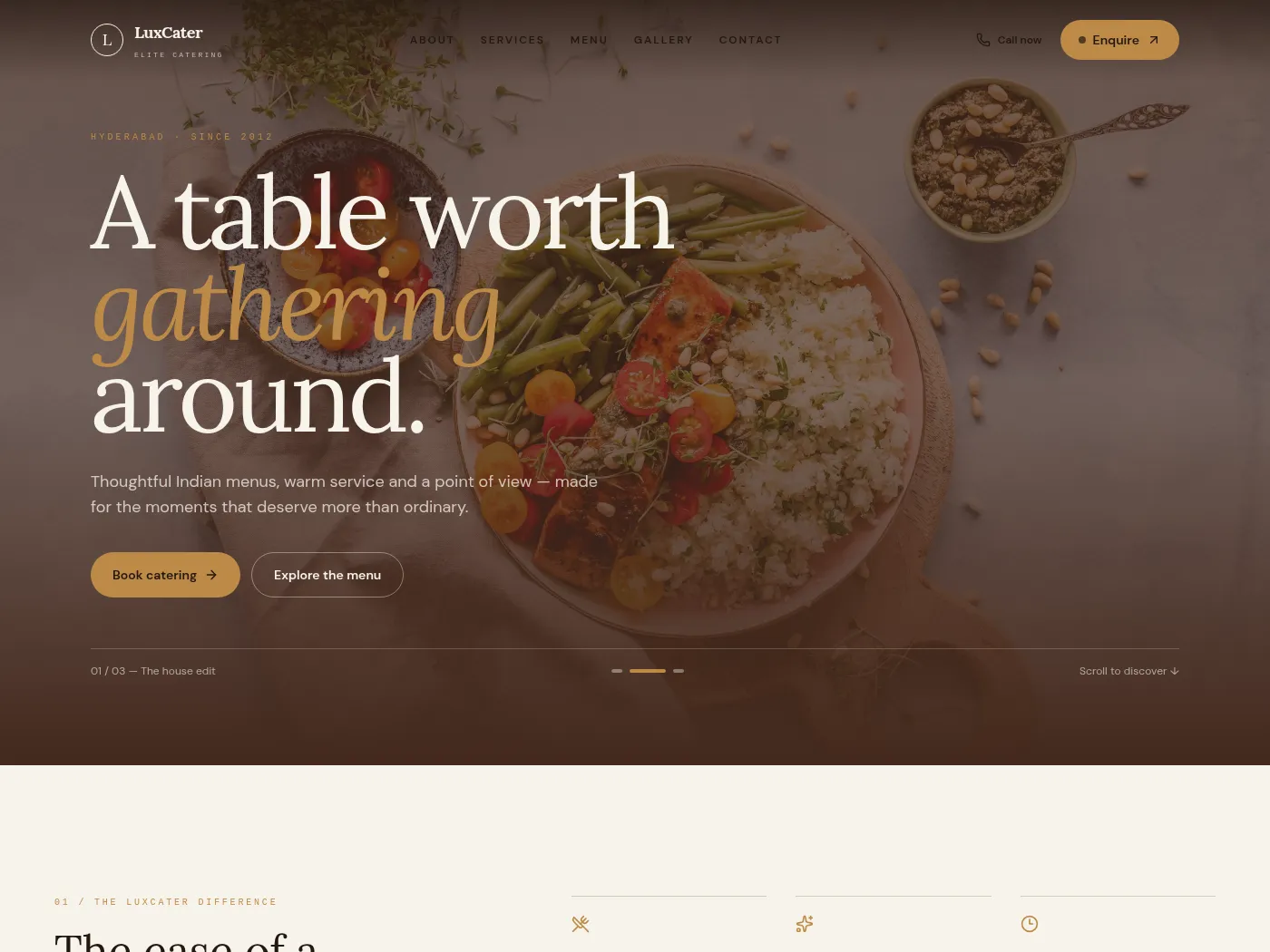 LuxCater Elite Website