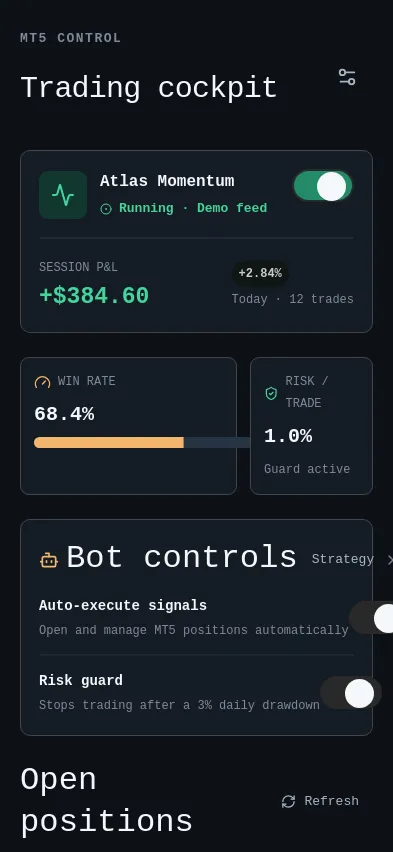MT5 Trading Bot Mobile
