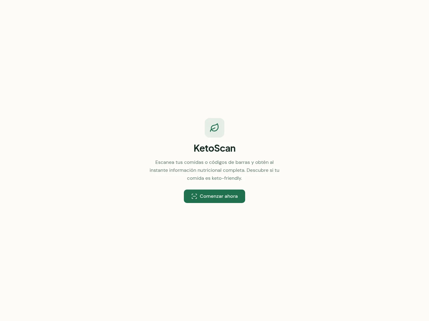 KetoScan Nutrition App