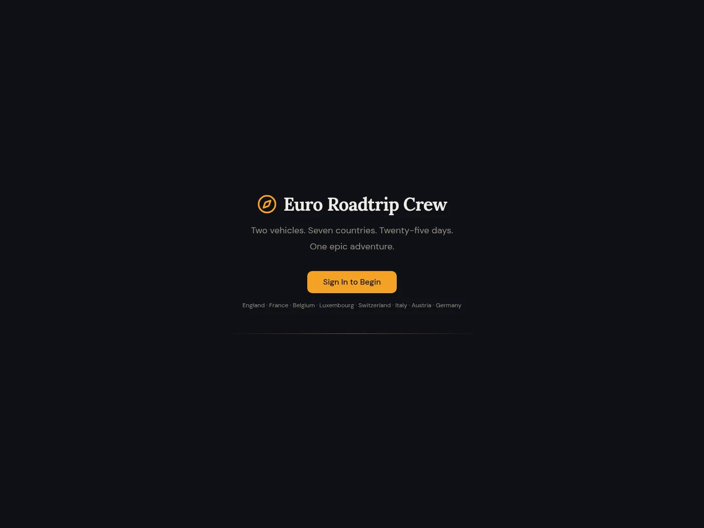 Euro Roadtrip Crew Planner