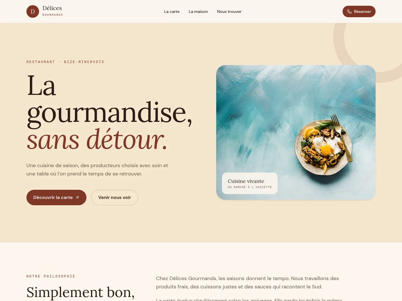 Délices Gourmands Refresh