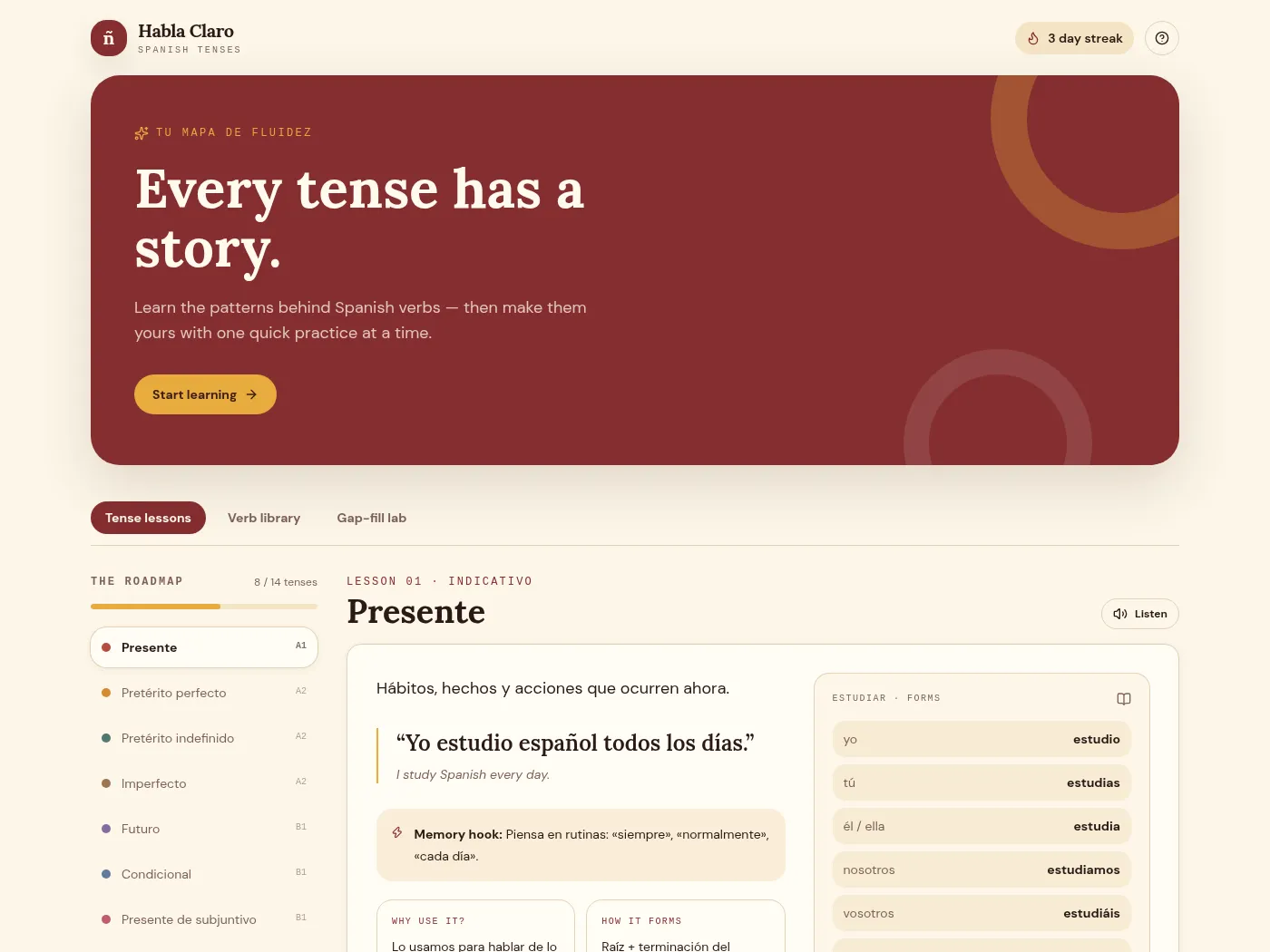 Spanish Tenses Tutor