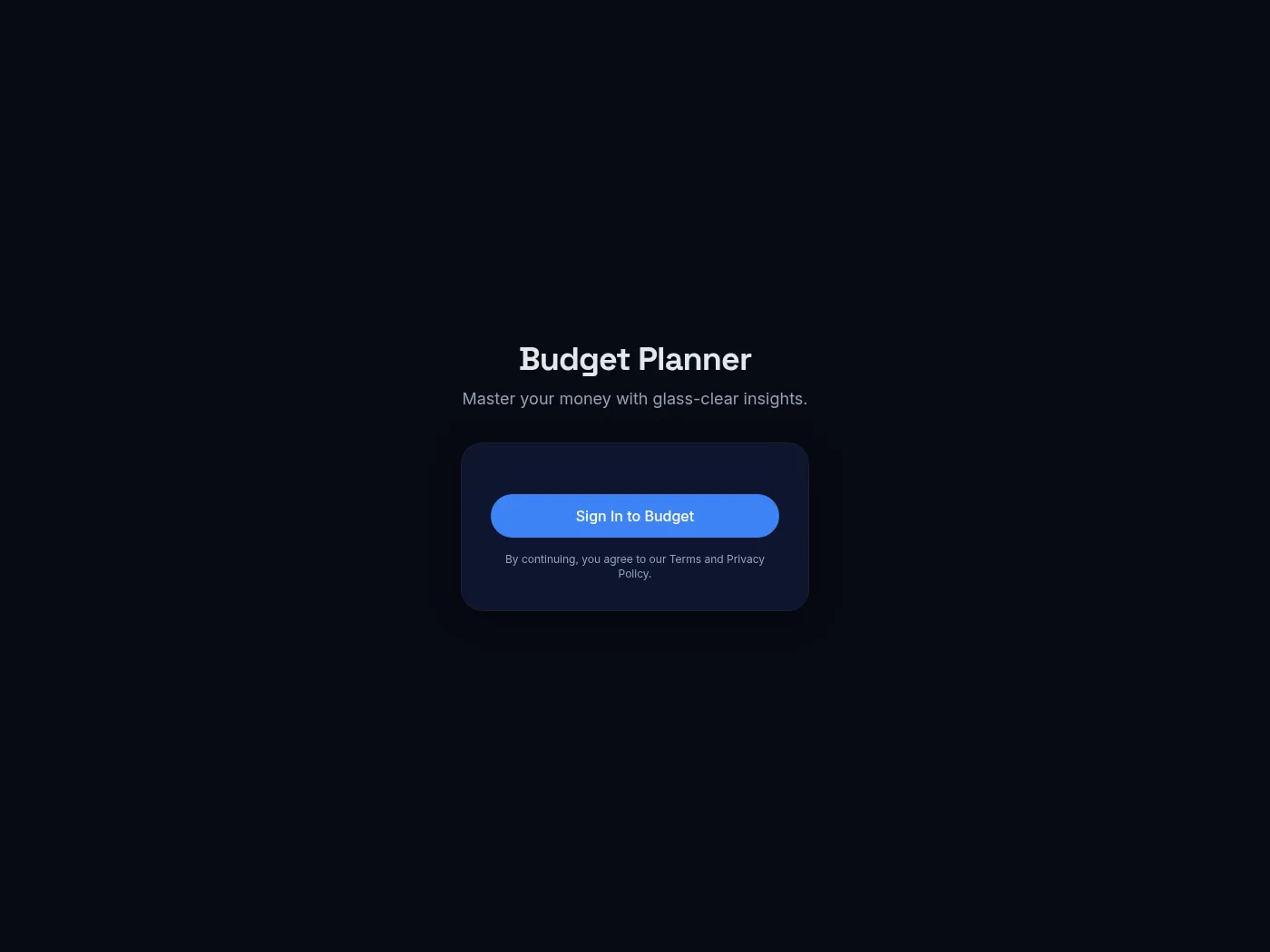 Budget Planner