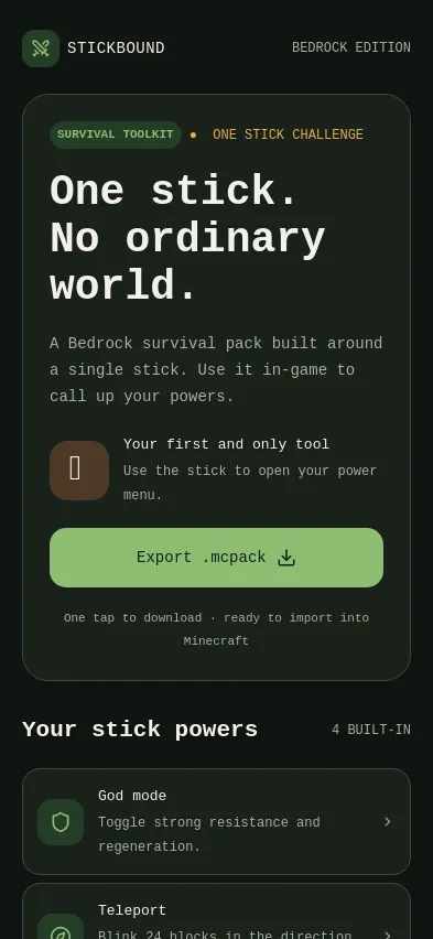 Minecraft Hardcore Survival Mod