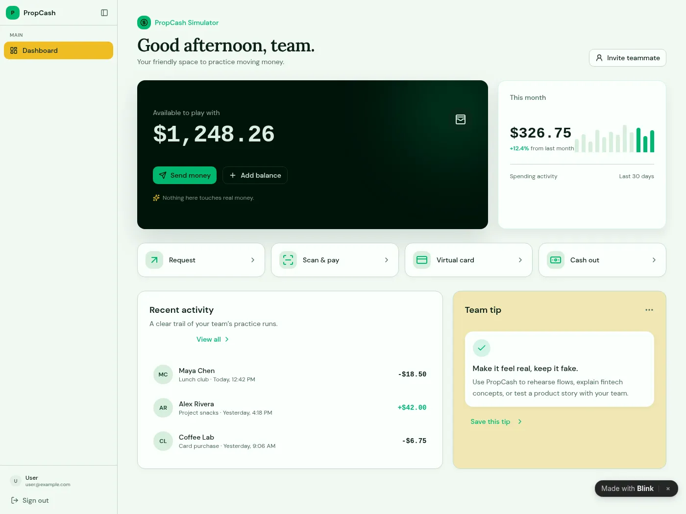 PropCash Simulator