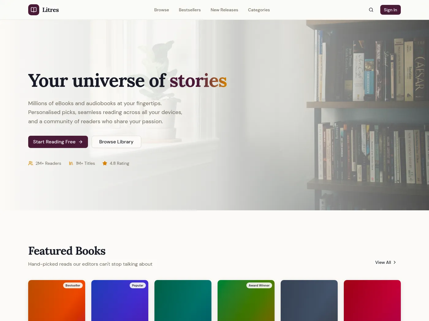Litres.com Library Portal