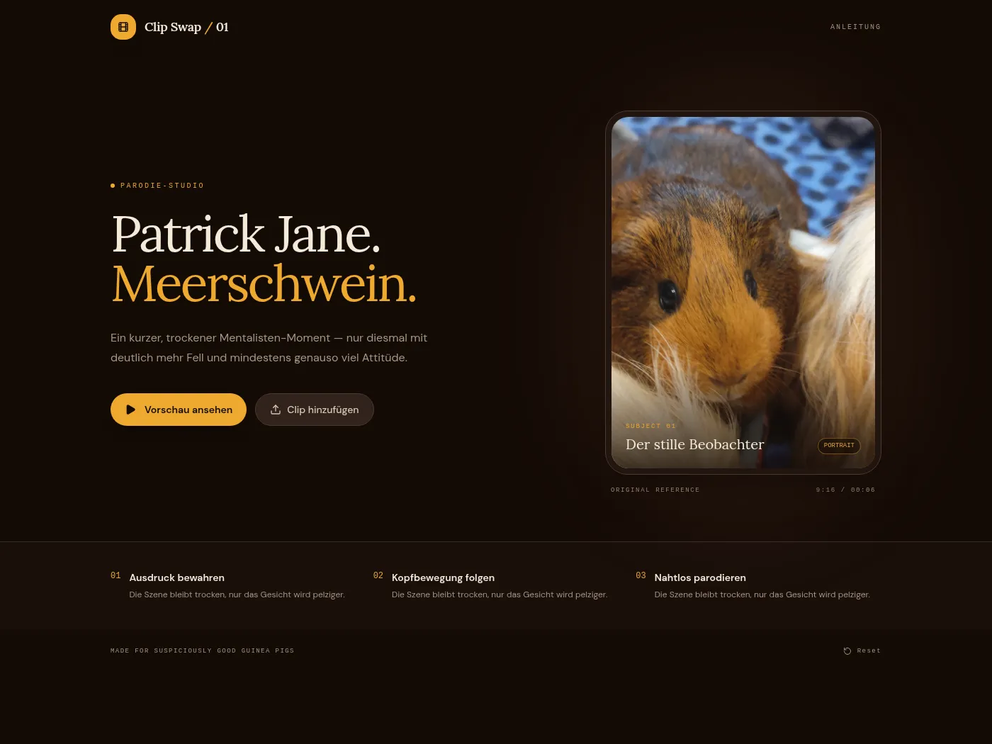 Mentalist Meerschweinchen Video