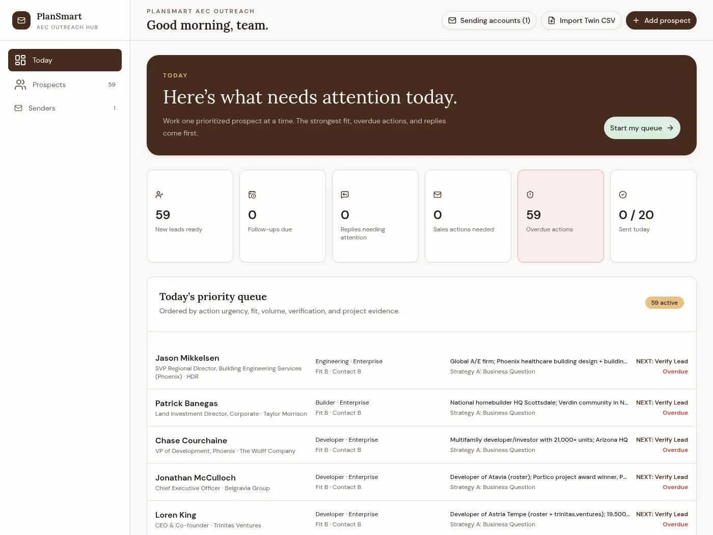 SmartSales Outreach Hub